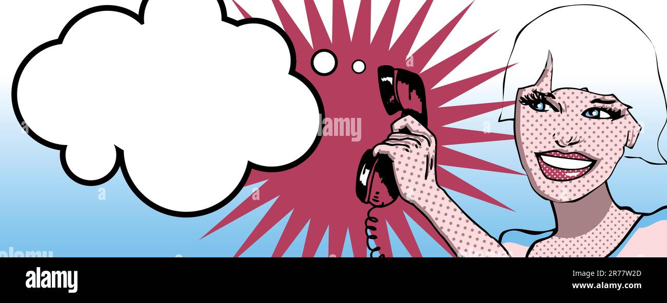 Image cheerful beautiful woman Stock Vector Images - Alamy