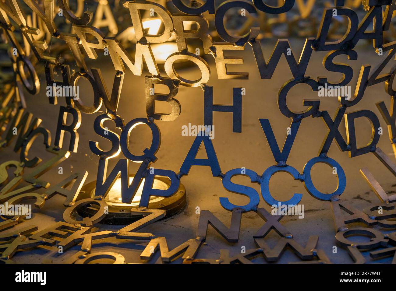 Alphabet letters, sculpture, art installation by Spanish artist Jaume ...