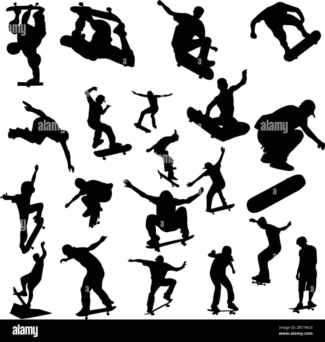 skateboarding set - vector Stock Vector Image & Art - Alamy