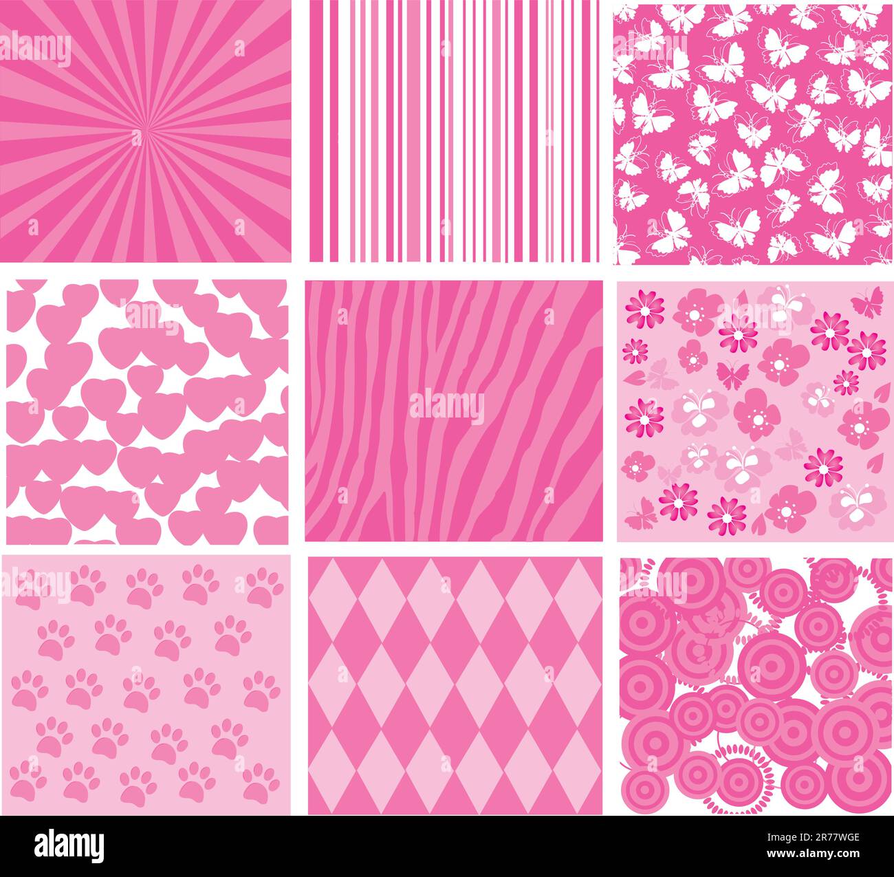 vector illustration of pink patterns Stock Vector Image & Art - Alamy
