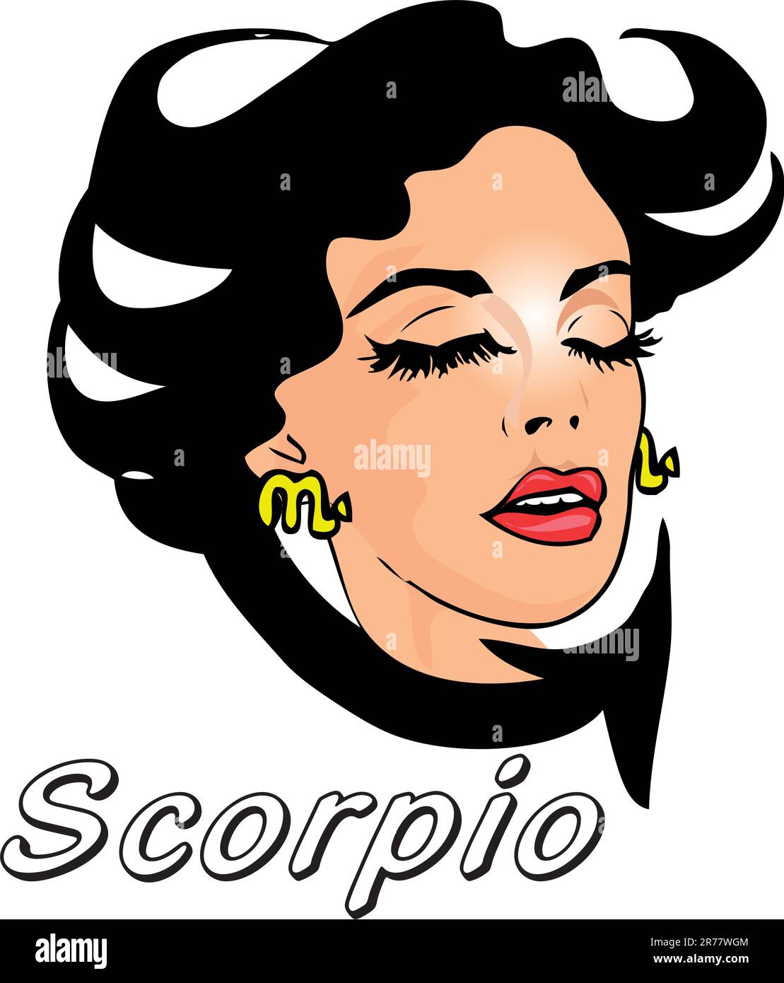 Portrait scorpio woman Stock Vector Images - Alamy