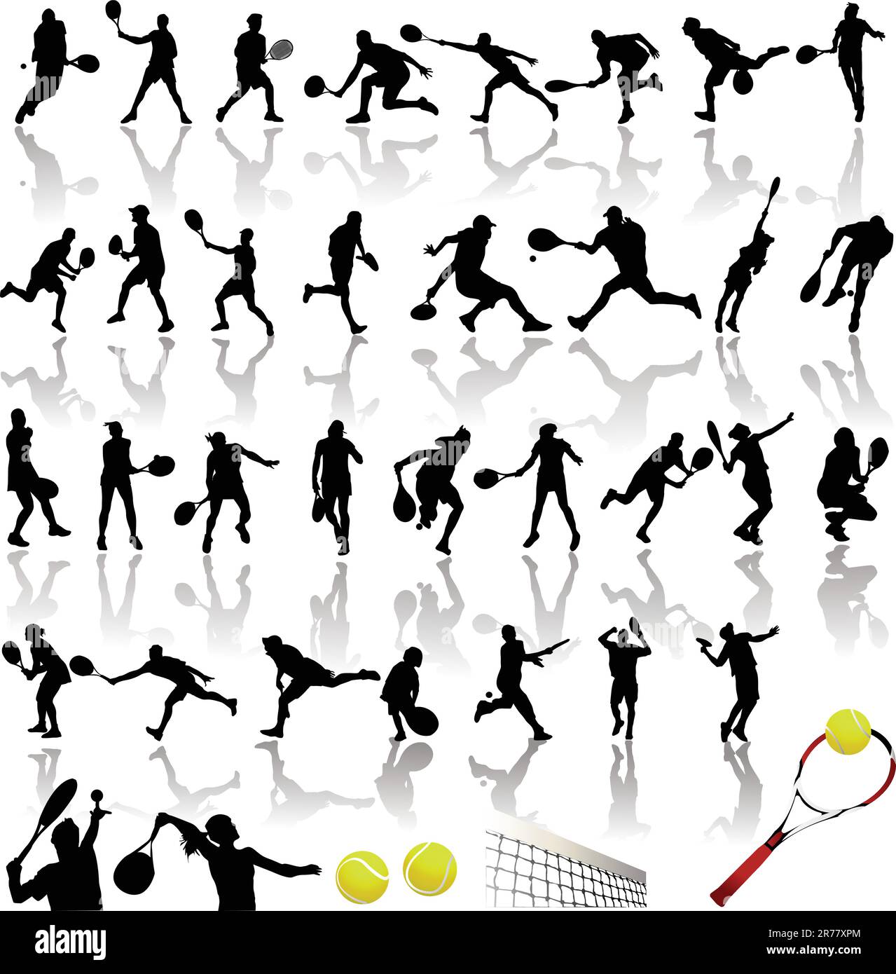 Male female tennis game Cut Out Stock Images & Pictures - Alamy