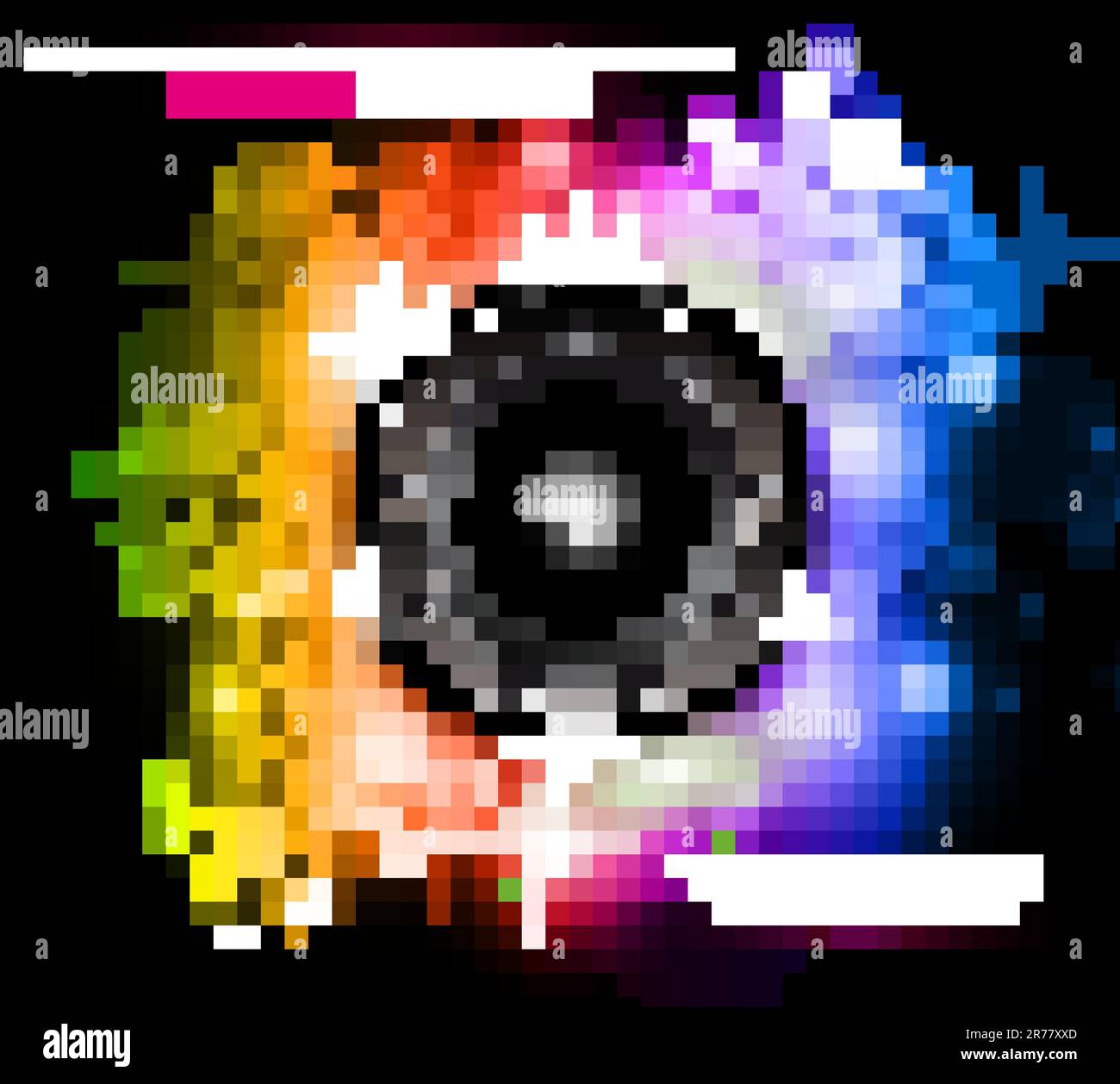 High Tech Futuristic Music Disco Background with glowing Rainbow lights ...