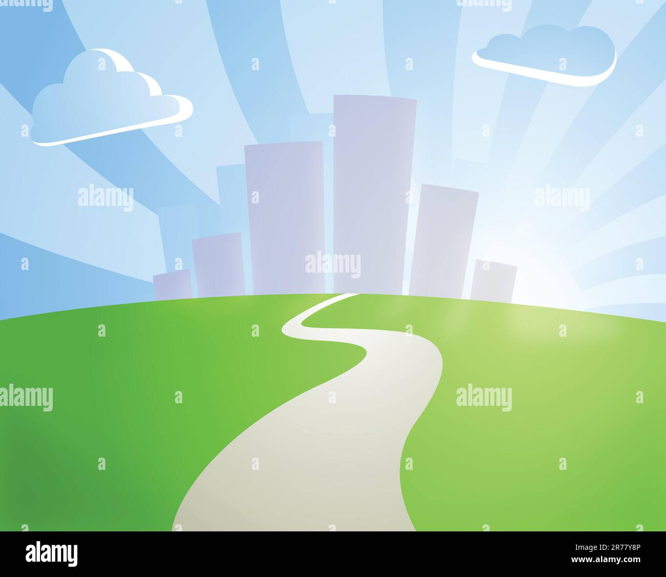 Towards town Stock Vector Images - Alamy