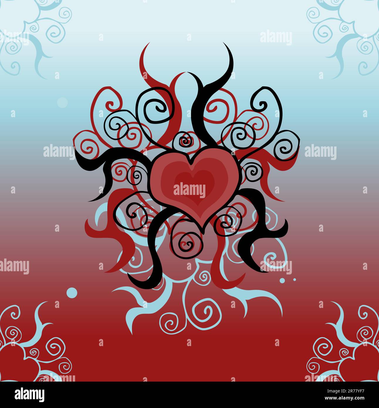 Tattoo love heart card, background, poster Stock Vector Image & Art - Alamy