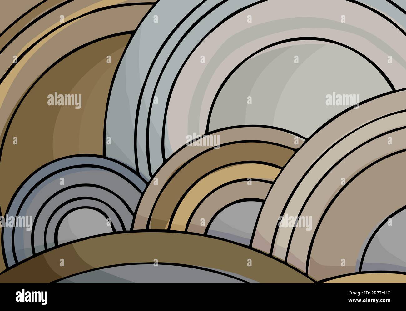 Stacked spiral circle shaped color background design stone and brick ...