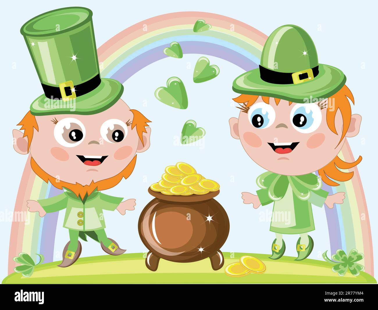 Cartoon leprechauns st patricks Stock Vector Images - Alamy