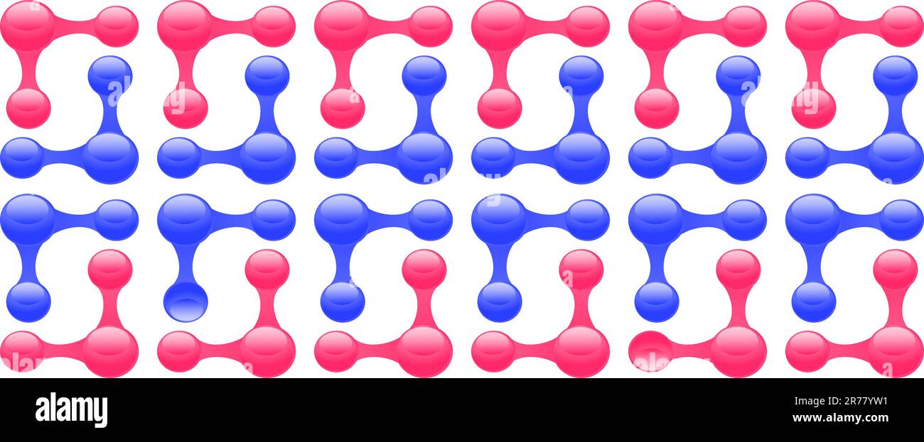 blue and red atom seamless pattern Stock Vector Image & Art - Alamy