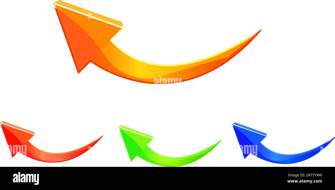 Curved Arrow Icon Image Stock Vector Images Alamy