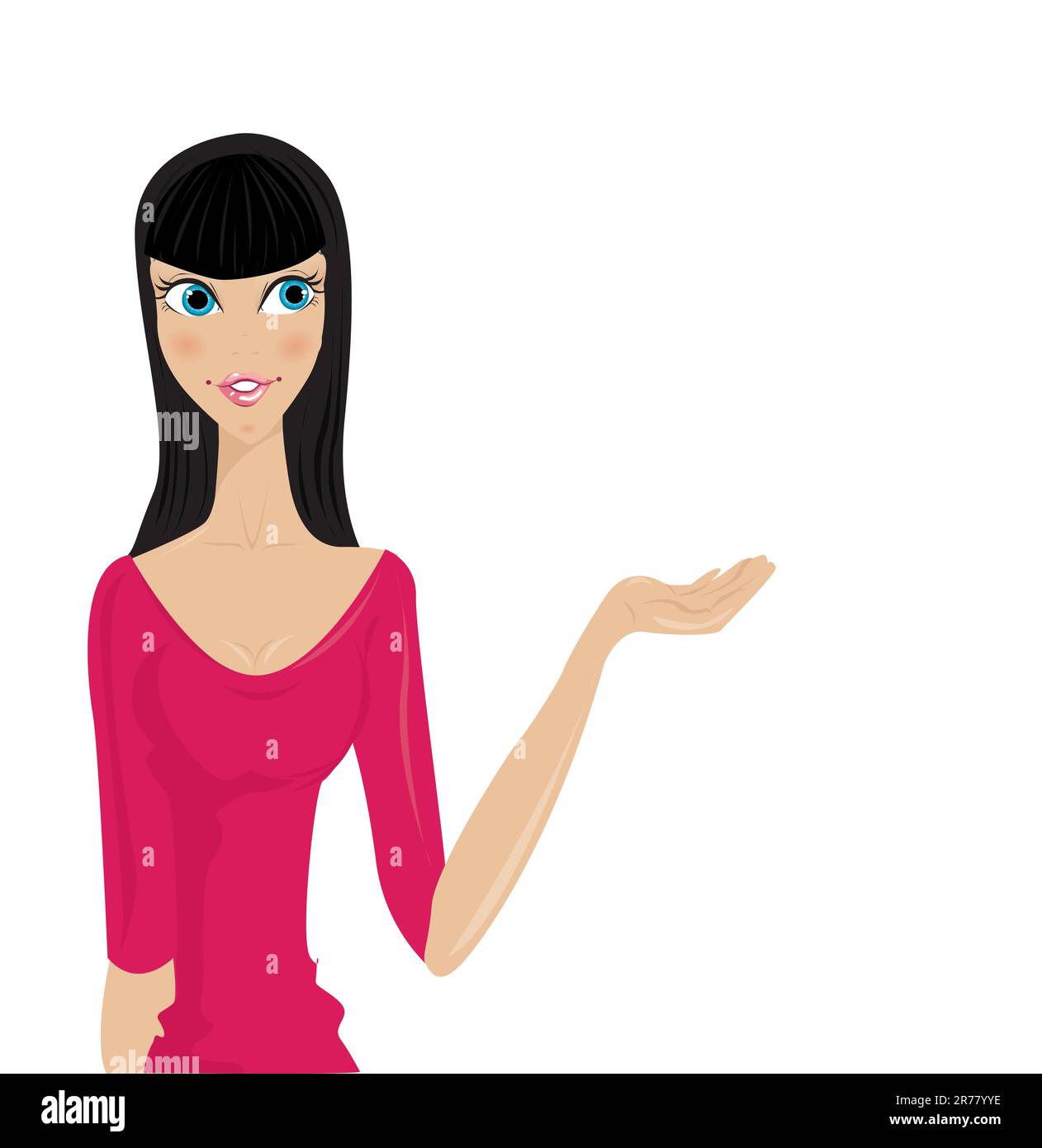 Close up on palm Stock Vector Images - Alamy