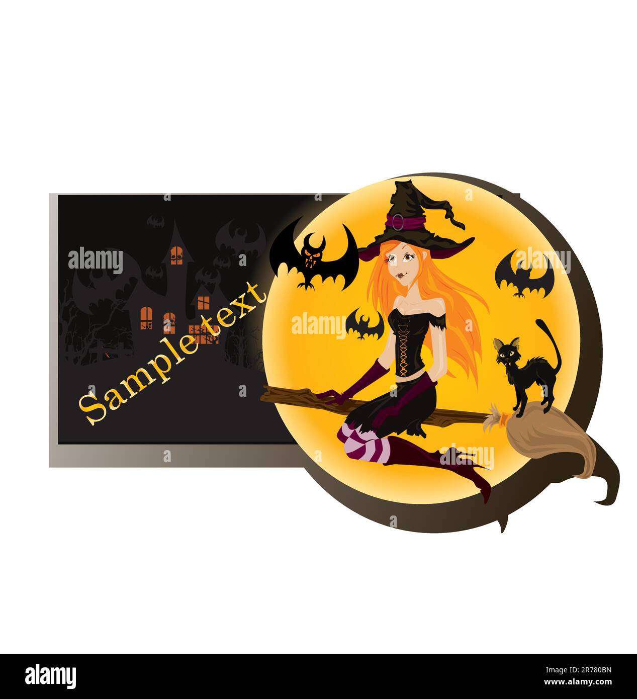 Halloween witch. vector banner Stock Vector Image & Art - Alamy