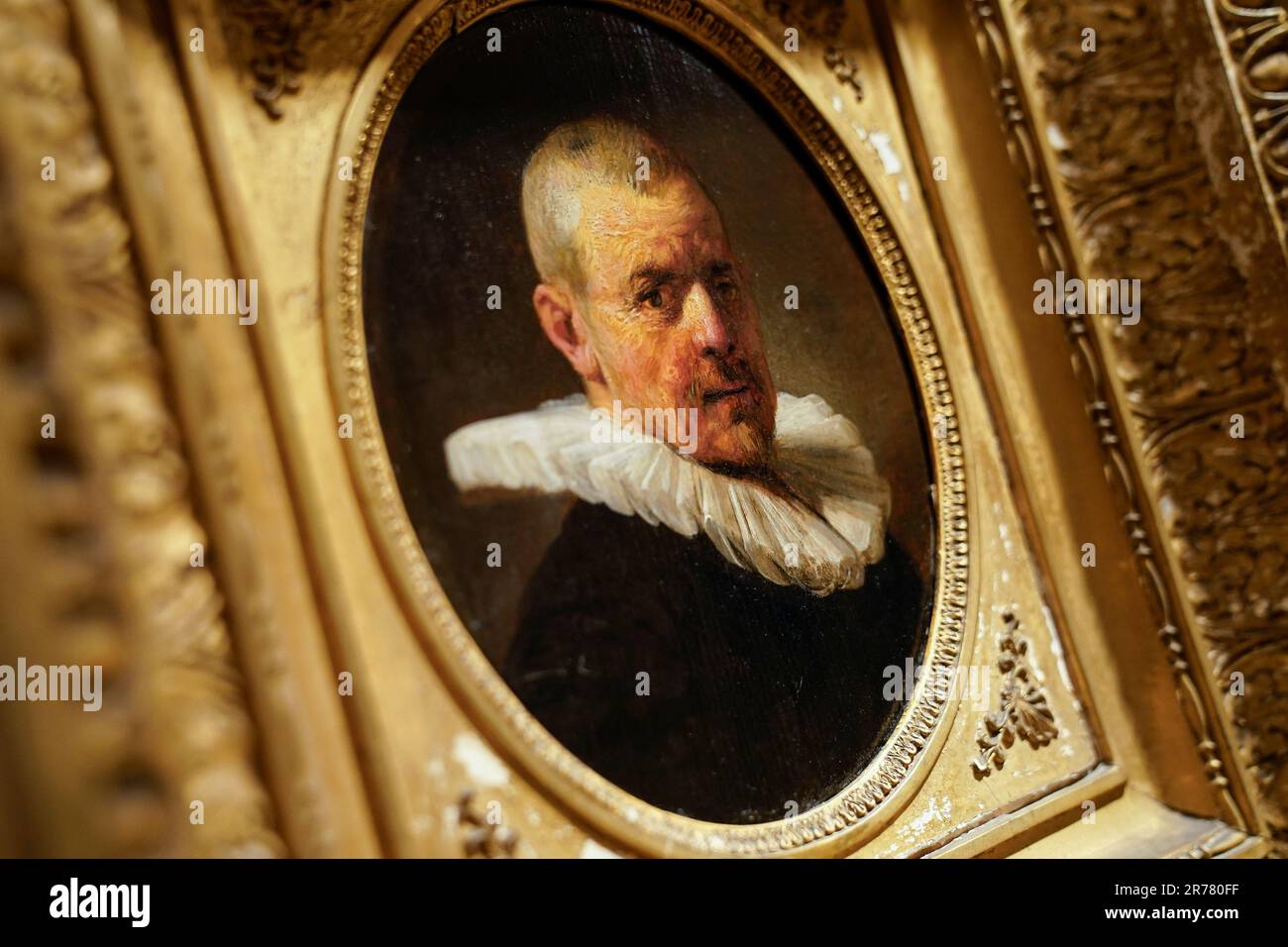 Exceptionally rare paintings by the great Dutch master Rembrandt hang ...