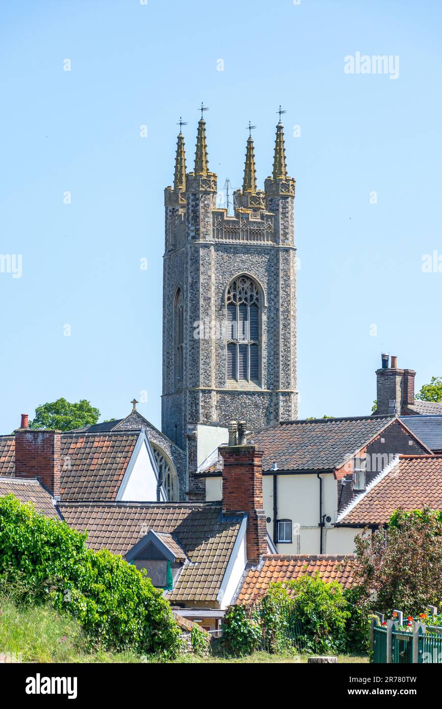 St Mary's Church from Bigod Castle, Bungay, Suffolk, England, United ...