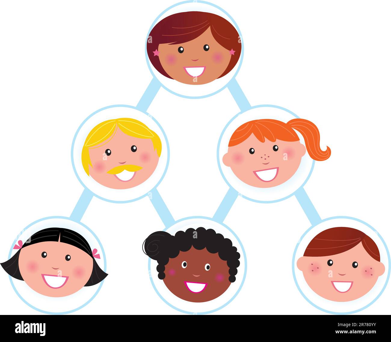 Happy female leader team Stock Vector Images - Alamy
