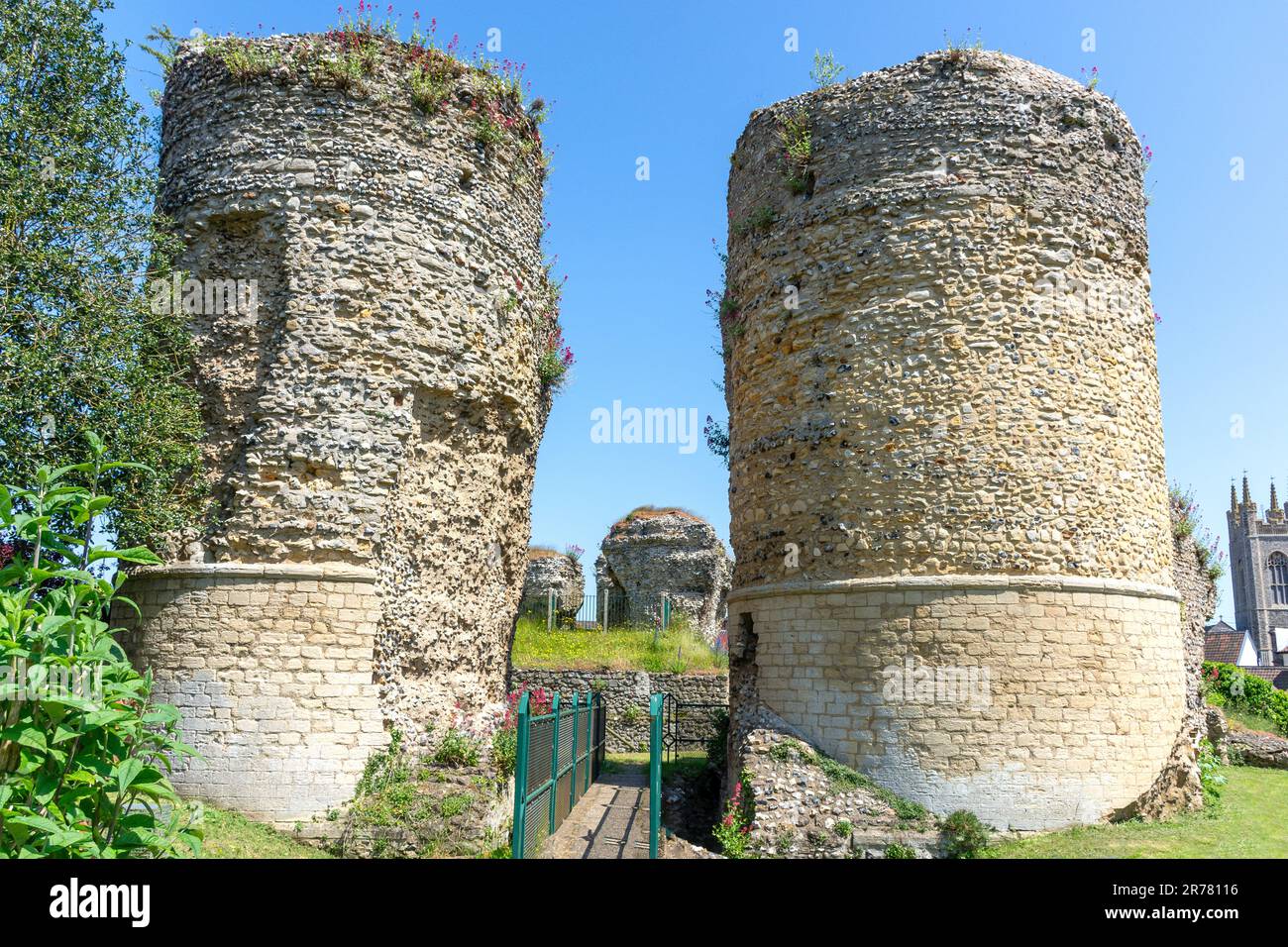 Entrance gate, 12th century Bigod's Castle, Castle Orchard, Bungay ...