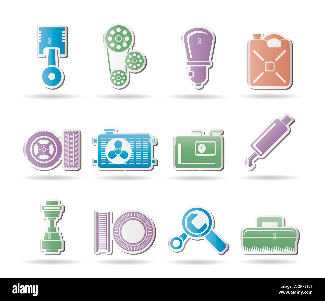 Car Parts and services - Vector Illustration Stock Vector Image & Art ...