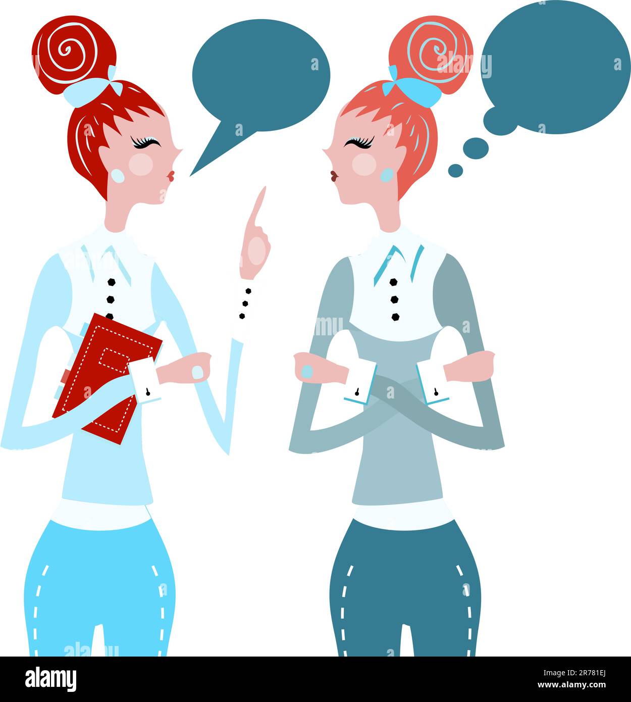 Talking teen Stock Vector Images - Alamy