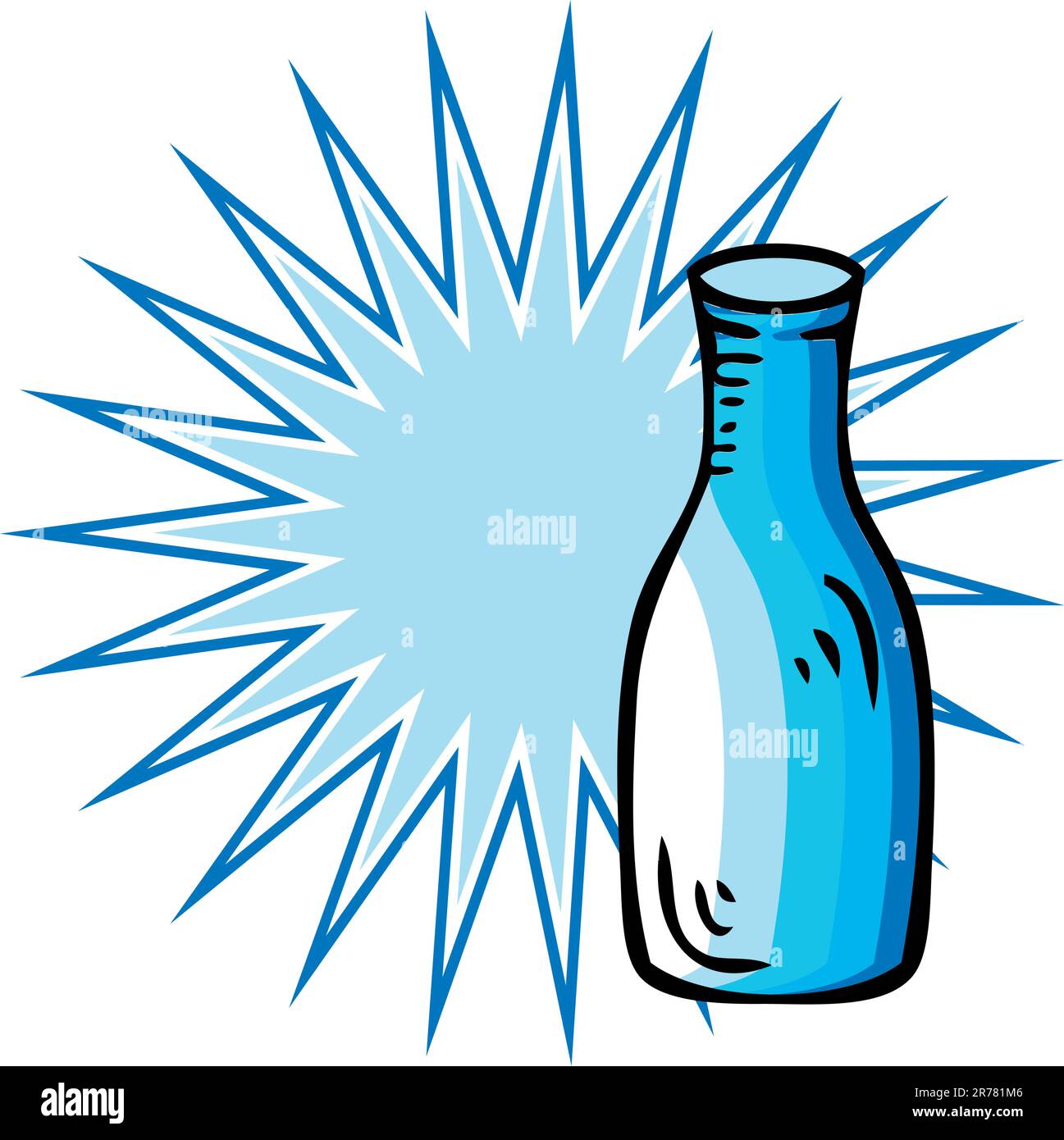 Fresh Milk Bottle with advertising tag flash Stock Vector Image & Art ...