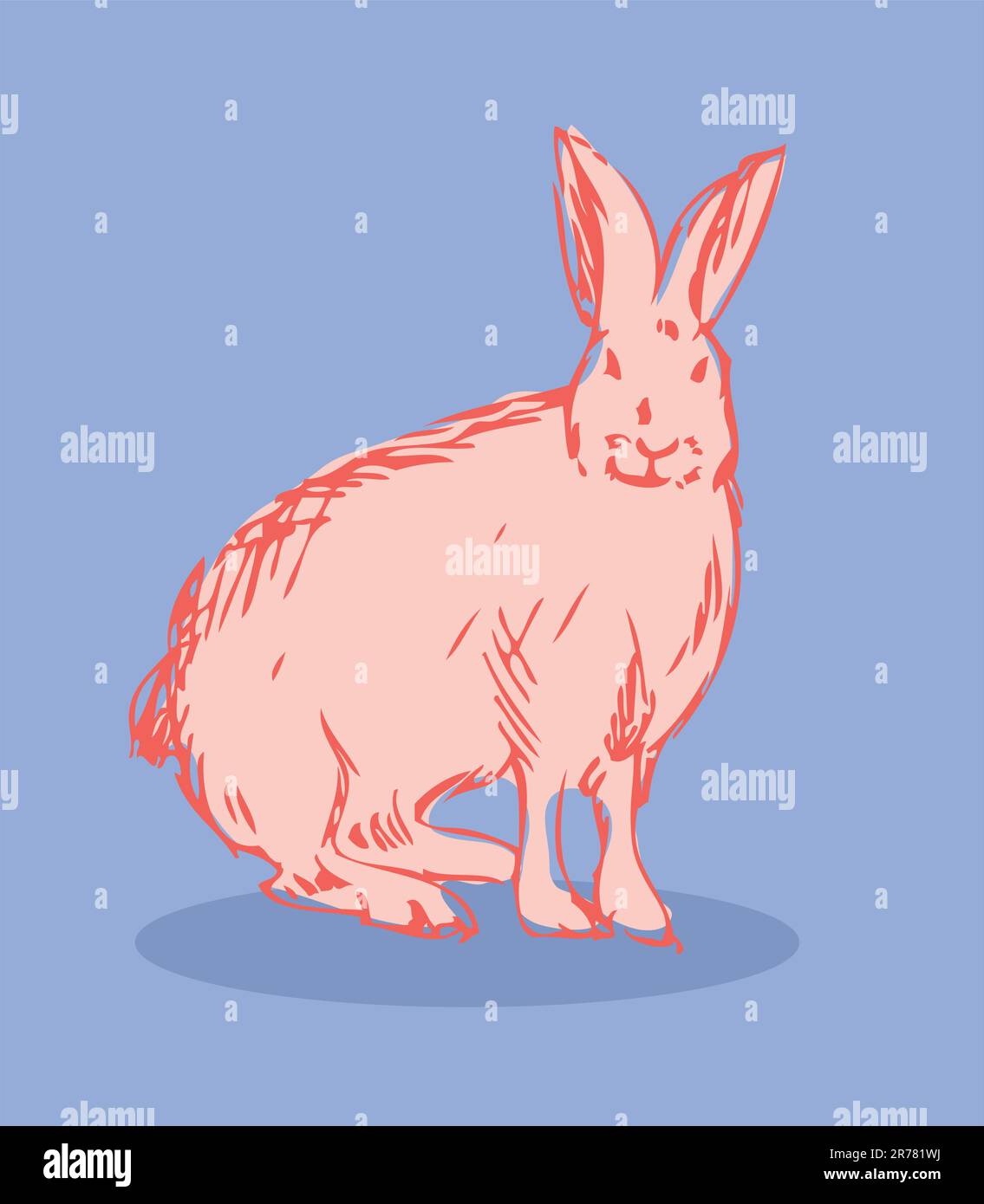Rabbit vector fake retro tattoo style Stock Vector Image & Art - Alamy