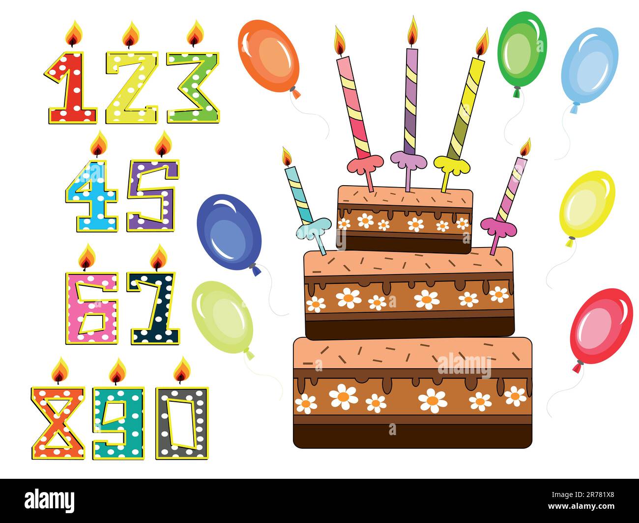 Custom birthday celebration Stock Vector Images - Alamy