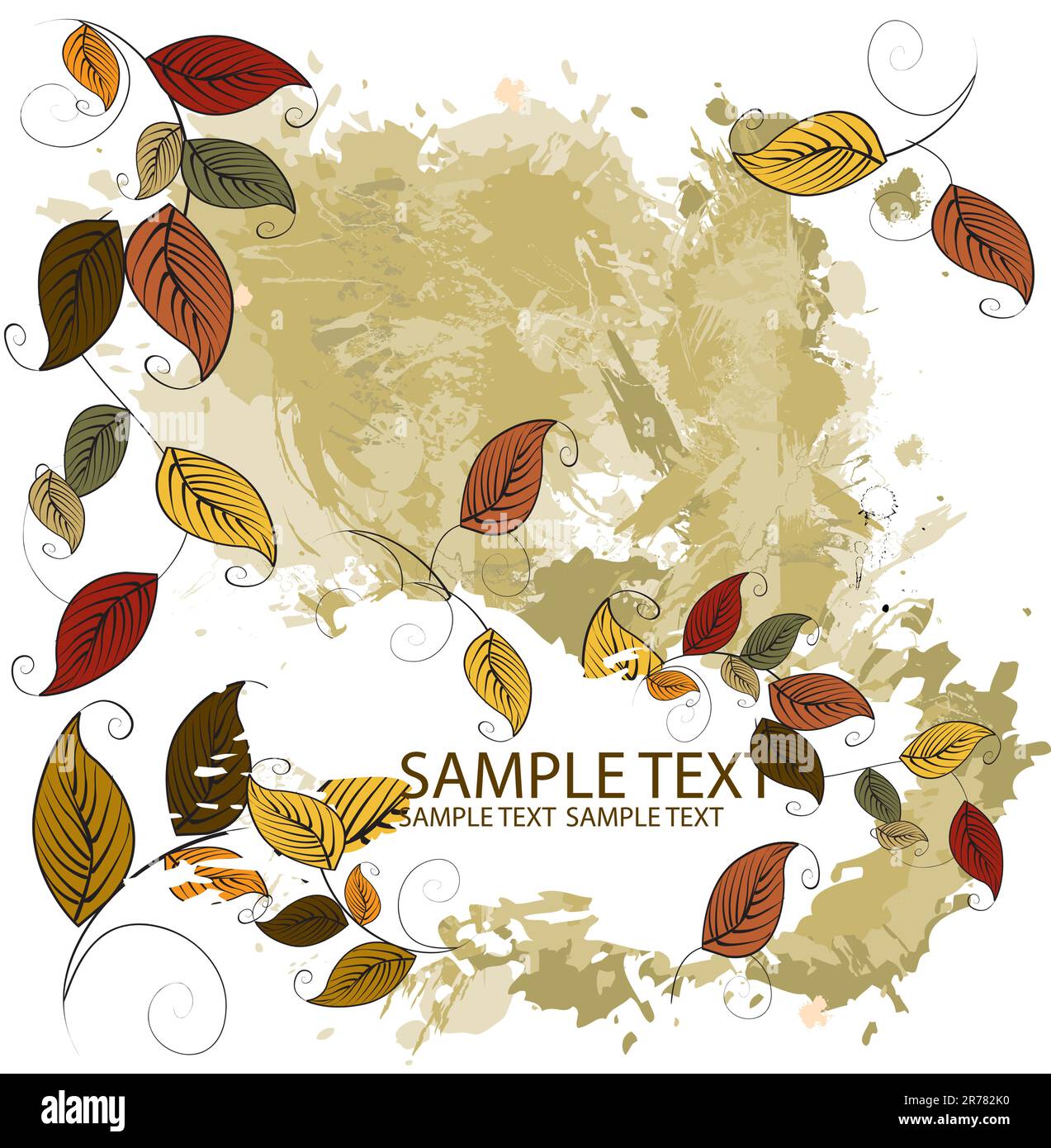 Greenery line art leaves Cut Out Stock Images & Pictures - Alamy