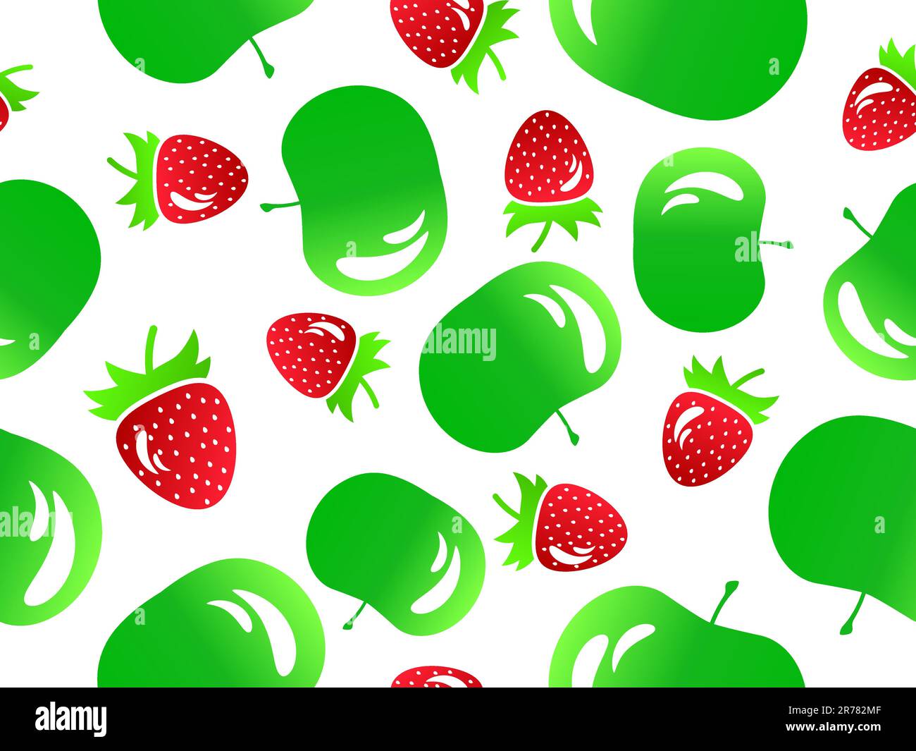 Strawberry fruit reflection Stock Vector Images - Alamy