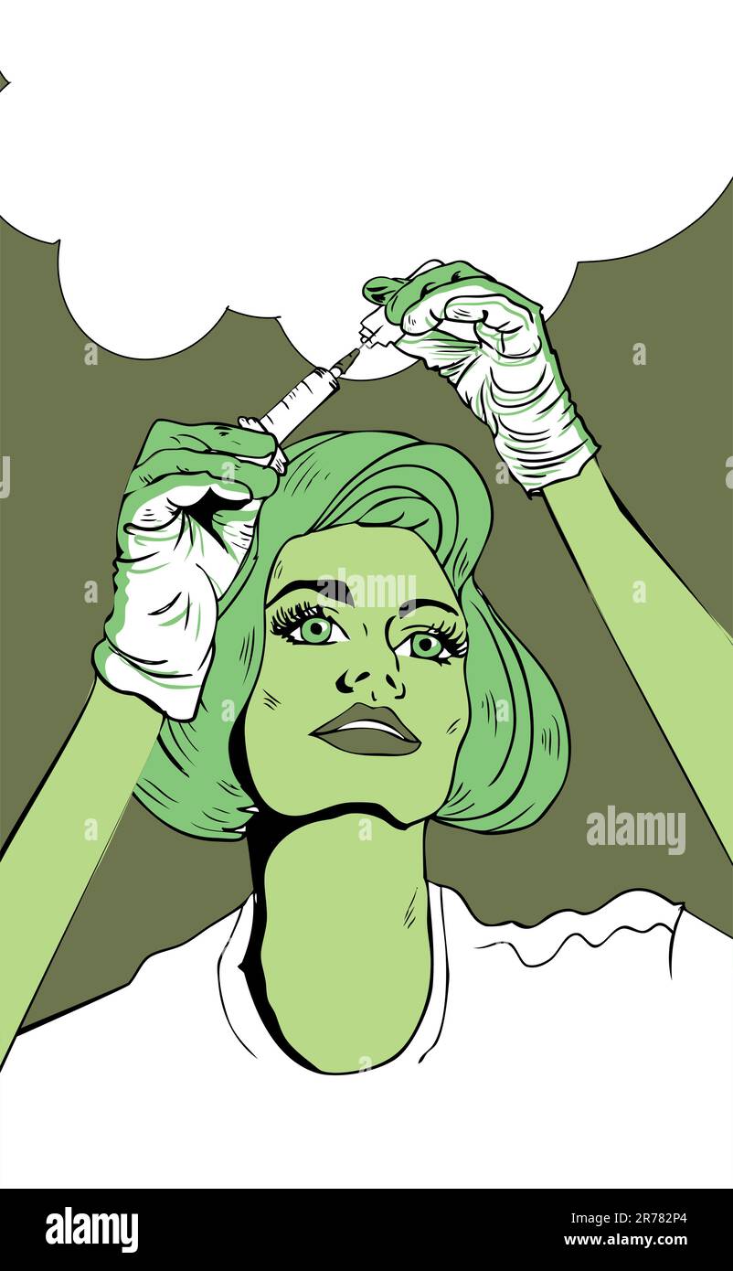 Pop art nurse hi-res stock photography and images - Alamy