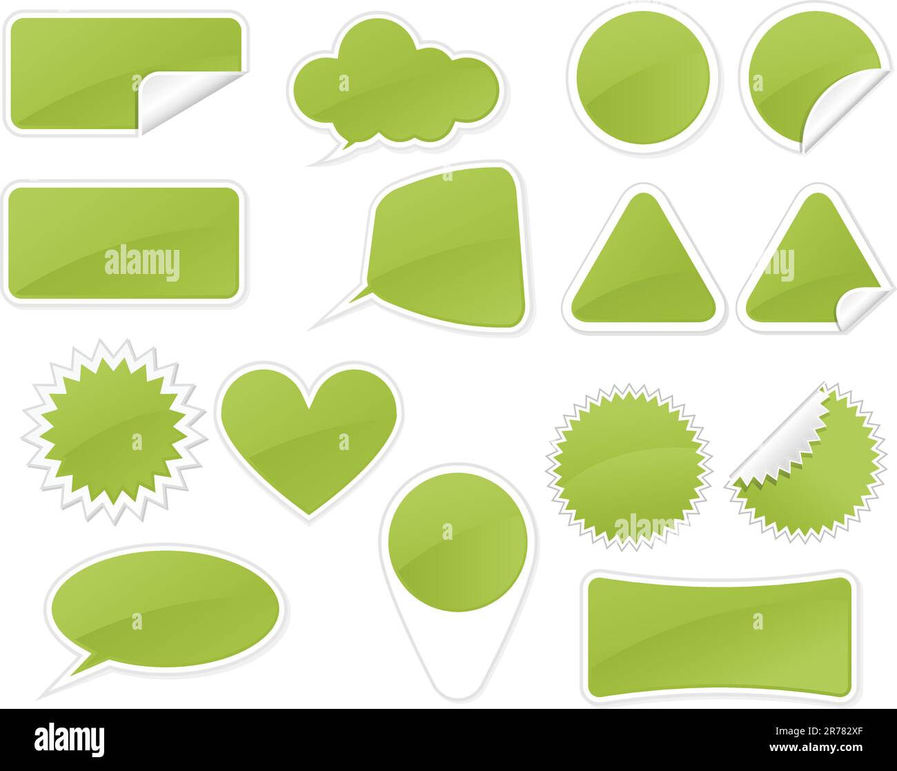 Sticker Badges in different forms and shapes Stock Vector Image & Art ...