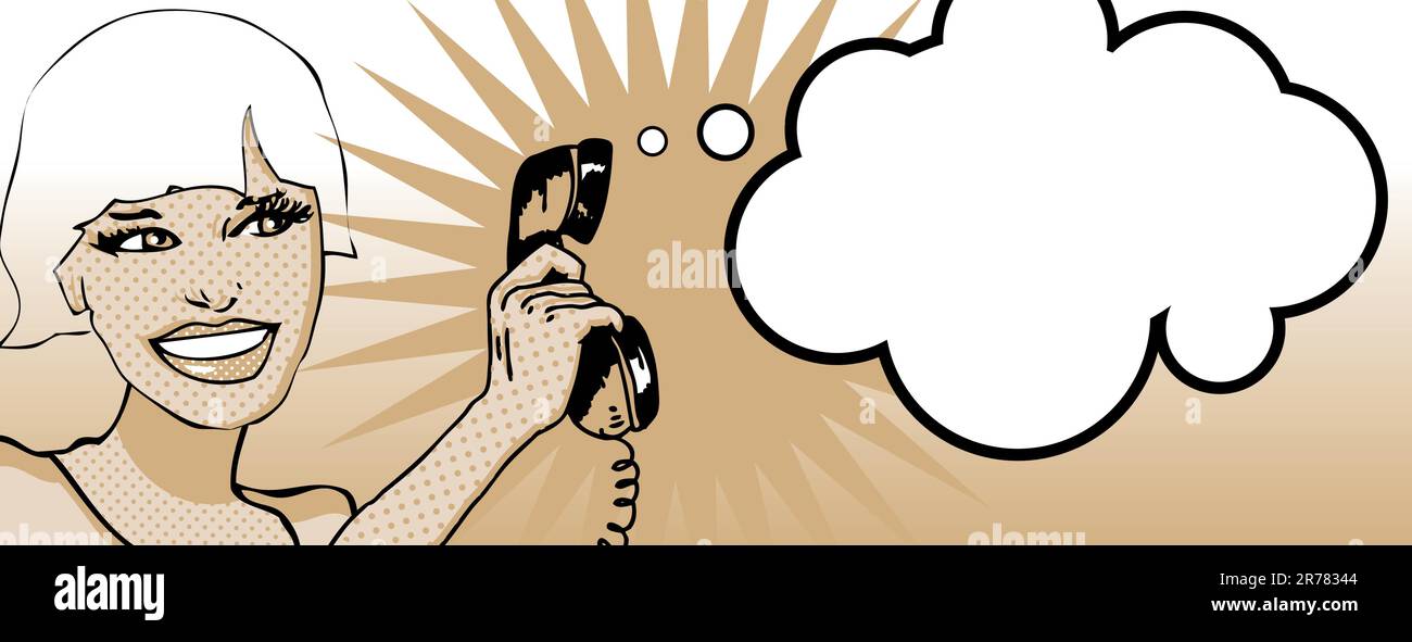 Image cheerful beautiful woman Stock Vector Images - Alamy