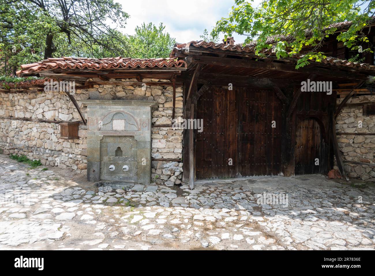 Typical Street and old houses in historical town of Koprivshtitsa ...