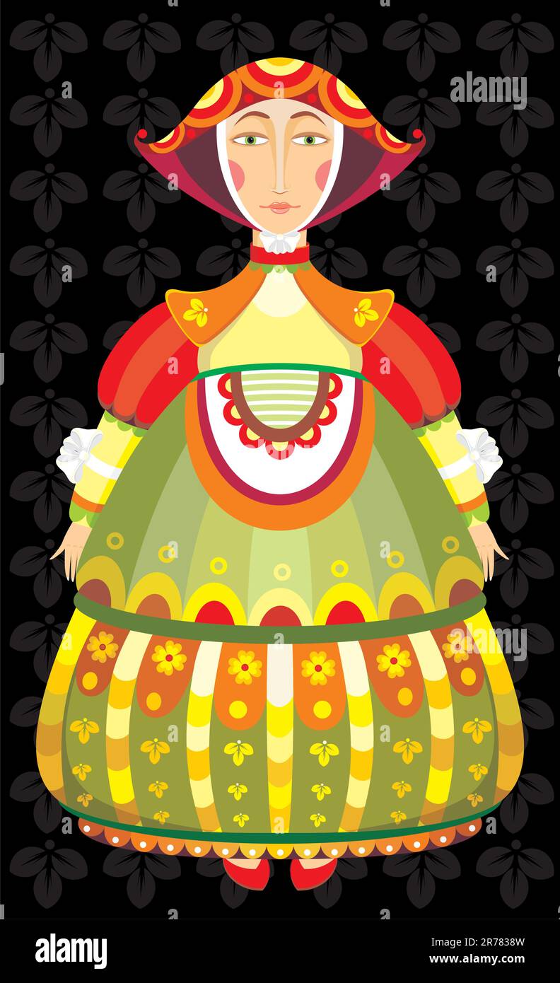 Girl in hat suit Stock Vector Images - Alamy