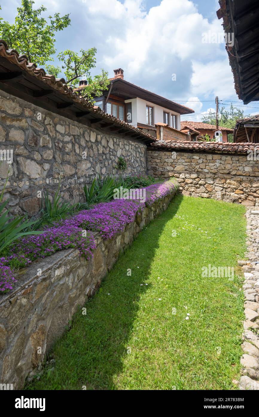 Typical Street and old houses in historical town of Koprivshtitsa ...