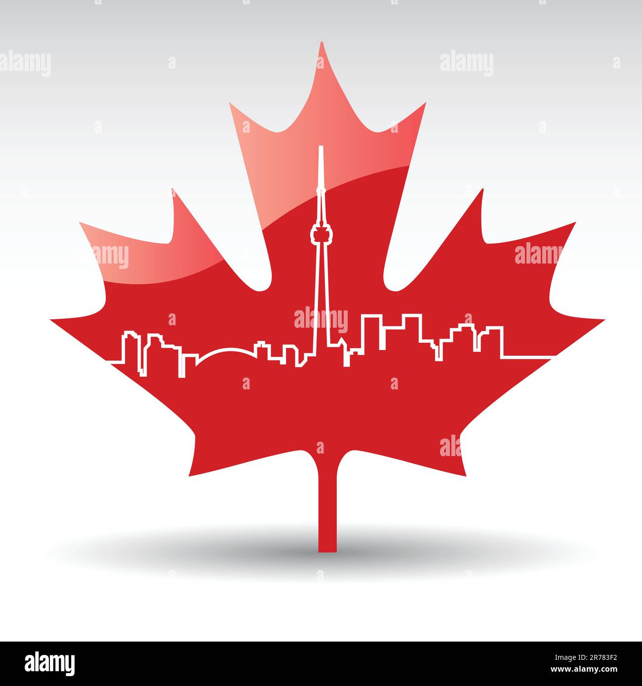 vector cityscape of toronto on a maple leaf Stock Vector Image & Art - Alamy