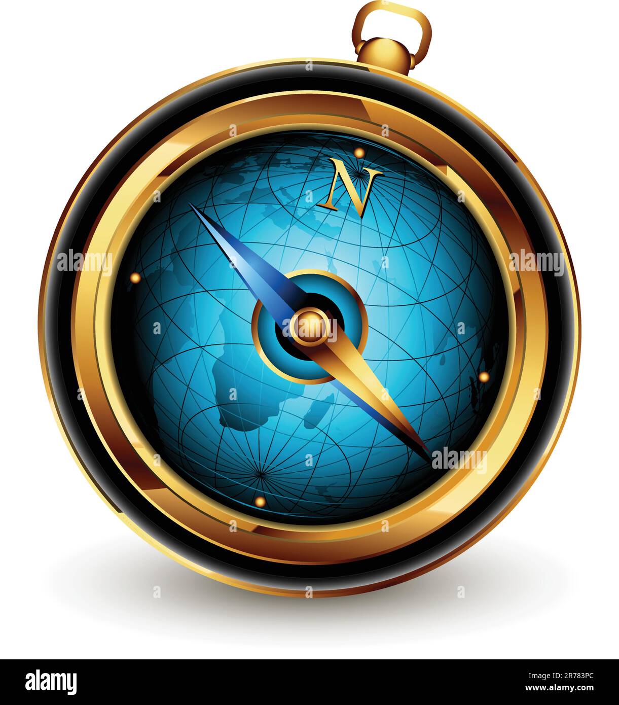 Country map with compass Cut Out Stock Images & Pictures - Alamy