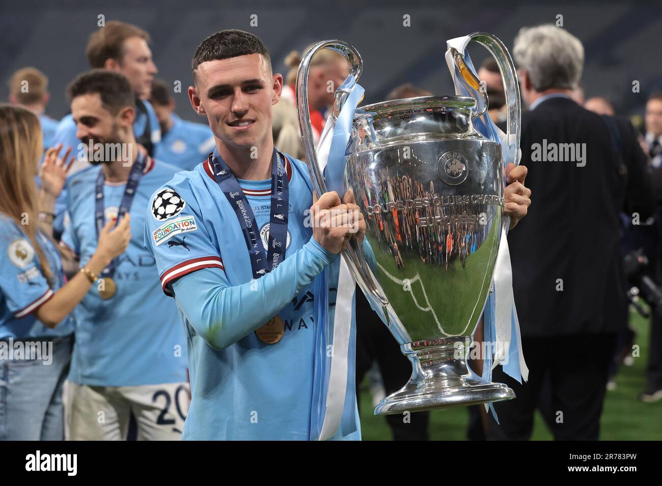 Istanbul, Turkey, 10th June 2023. Phil Foden of Manchester City poses ...