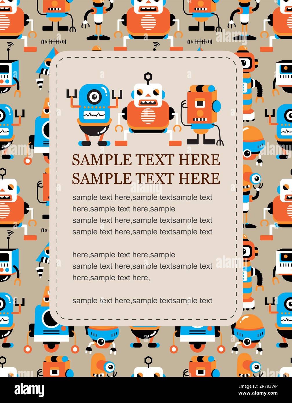 Cute robot clipart Stock Vector Images - Alamy