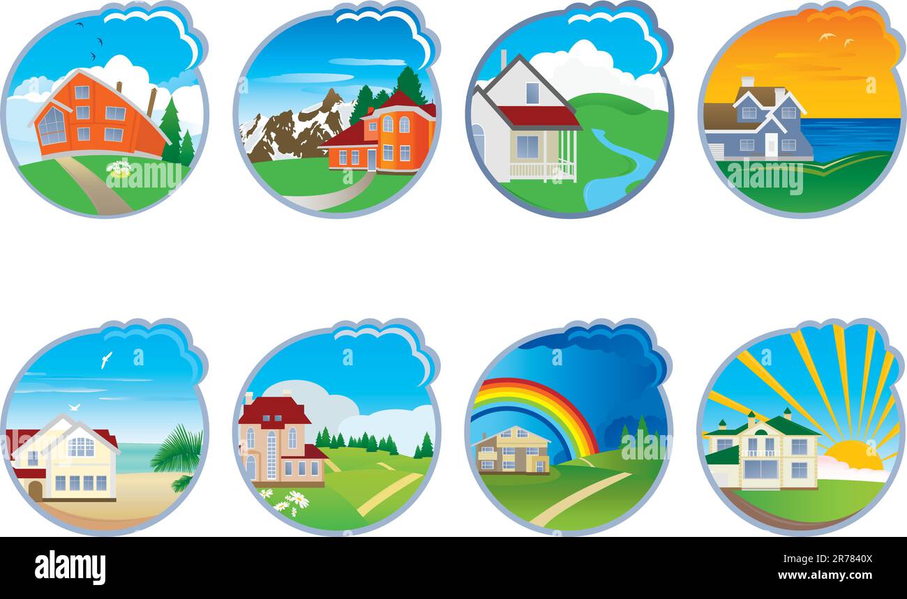 Buildings set Stock Vector Images - Alamy