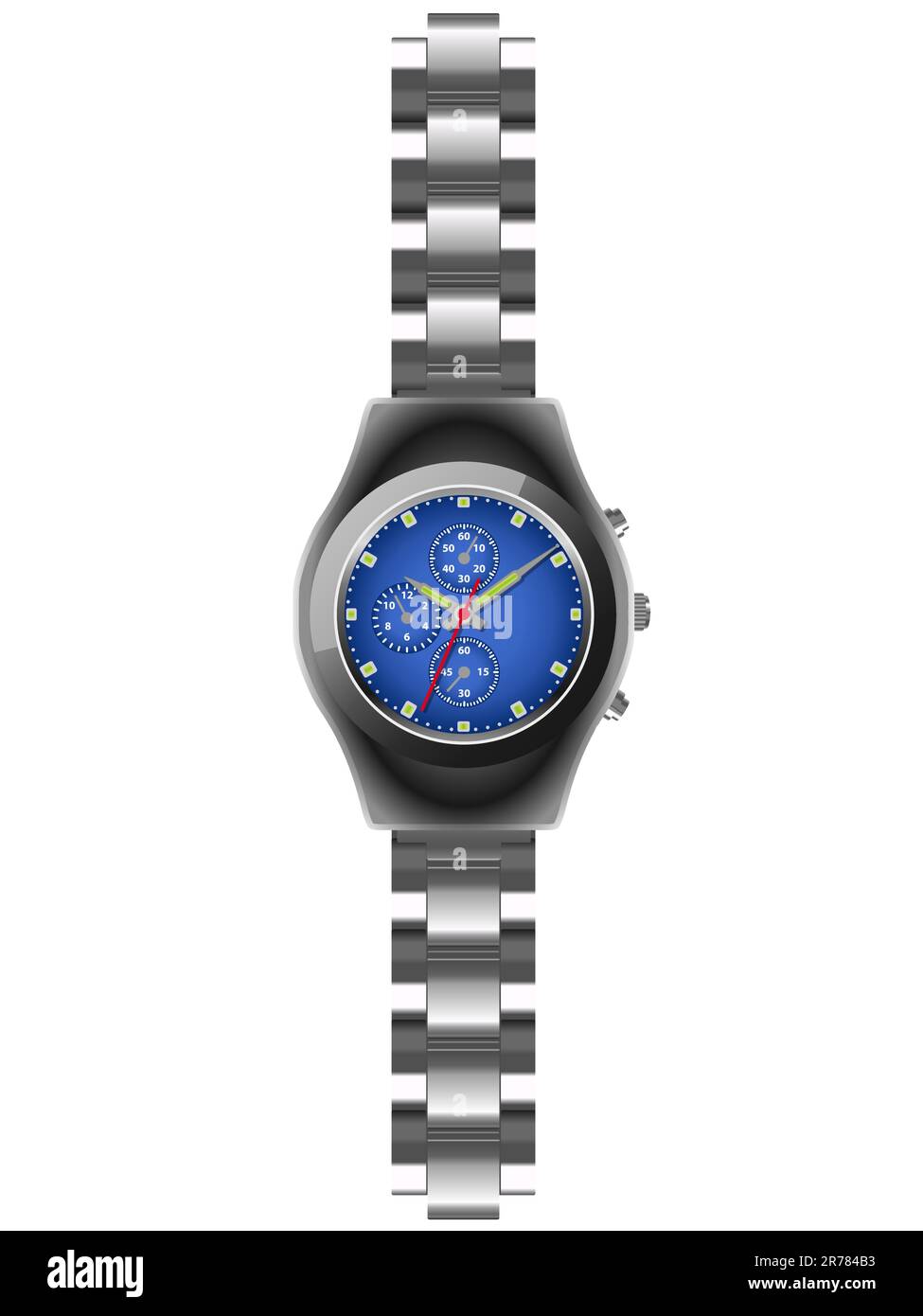 Silver watch Stock Vector Images - Alamy