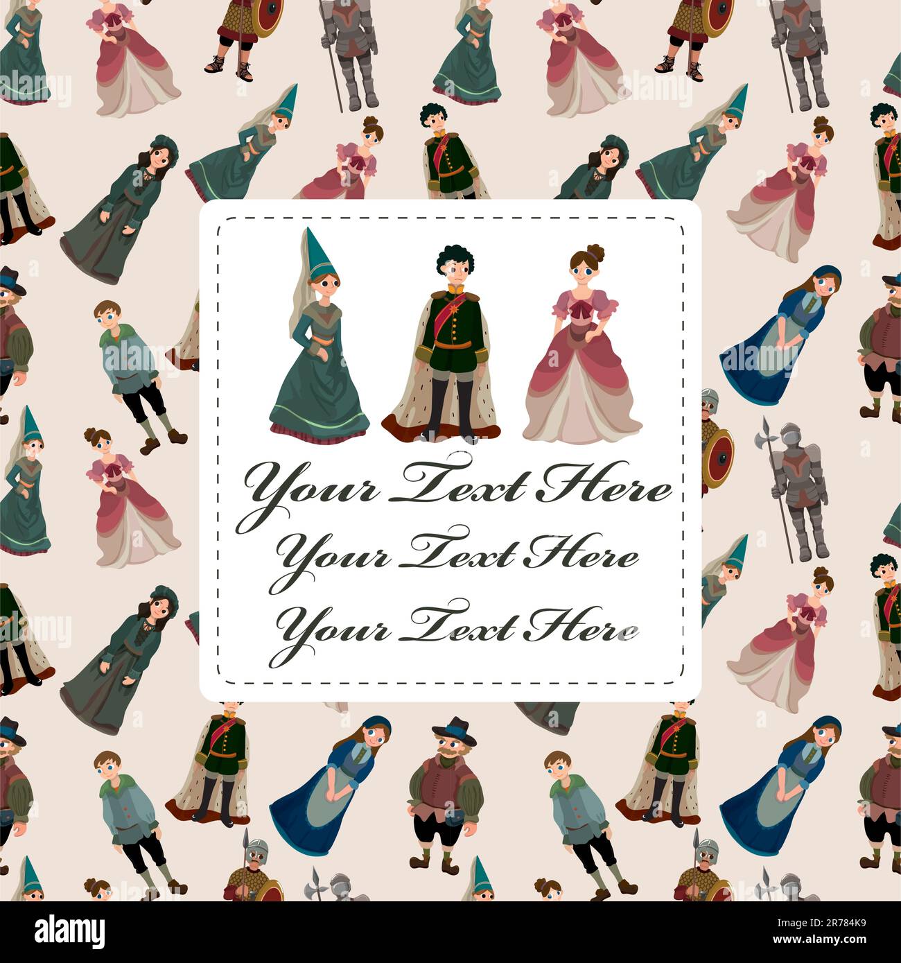 medieval people card Stock Vector Image & Art - Alamy