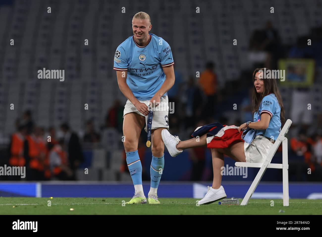 Istanbul, Turkey, 10th June 2023. Erling Haaland of Manchester City ...
