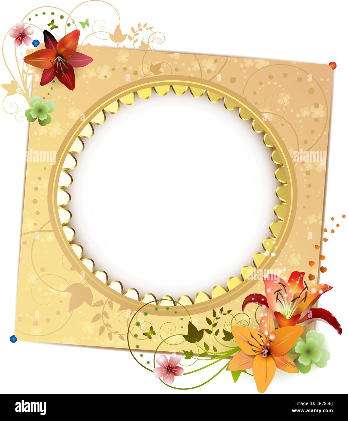 Frame daisy flowers on Cut Out Stock Images & Pictures - Alamy