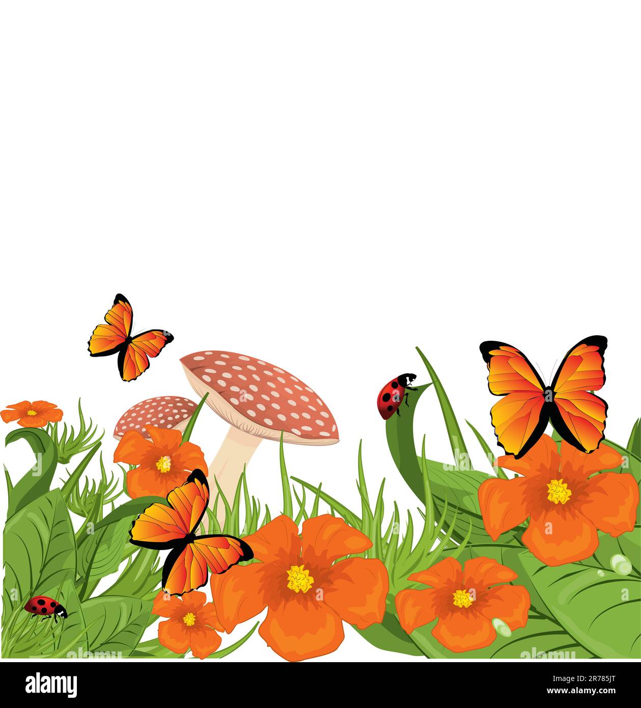 Beautiful forest picture Stock Vector Images - Alamy