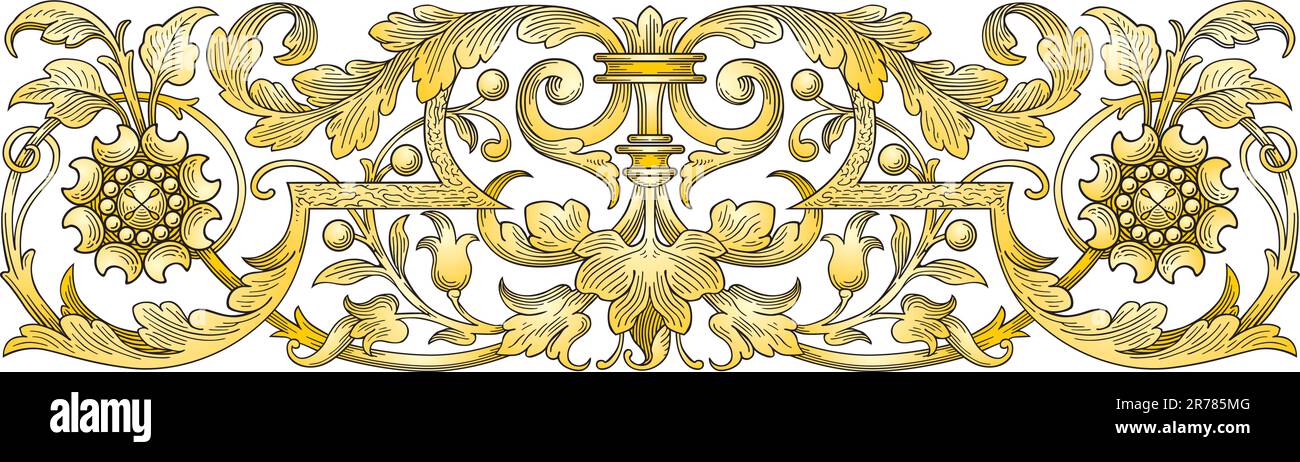 Gold Ornament Border vector Stock Vector Image & Art - Alamy