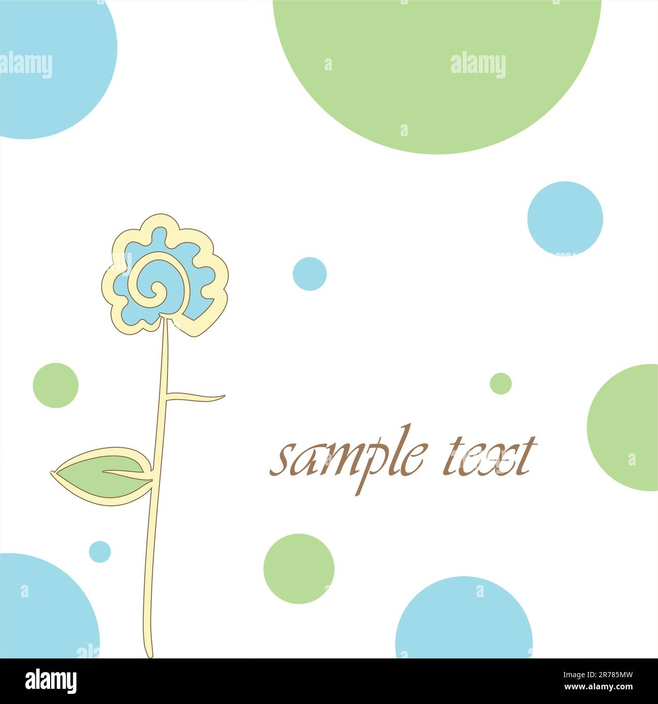 abstract background with a blue flower,vector illustration Stock Vector ...