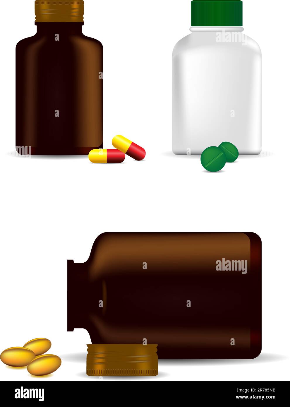 Green medicine capsules Stock Vector Images - Alamy