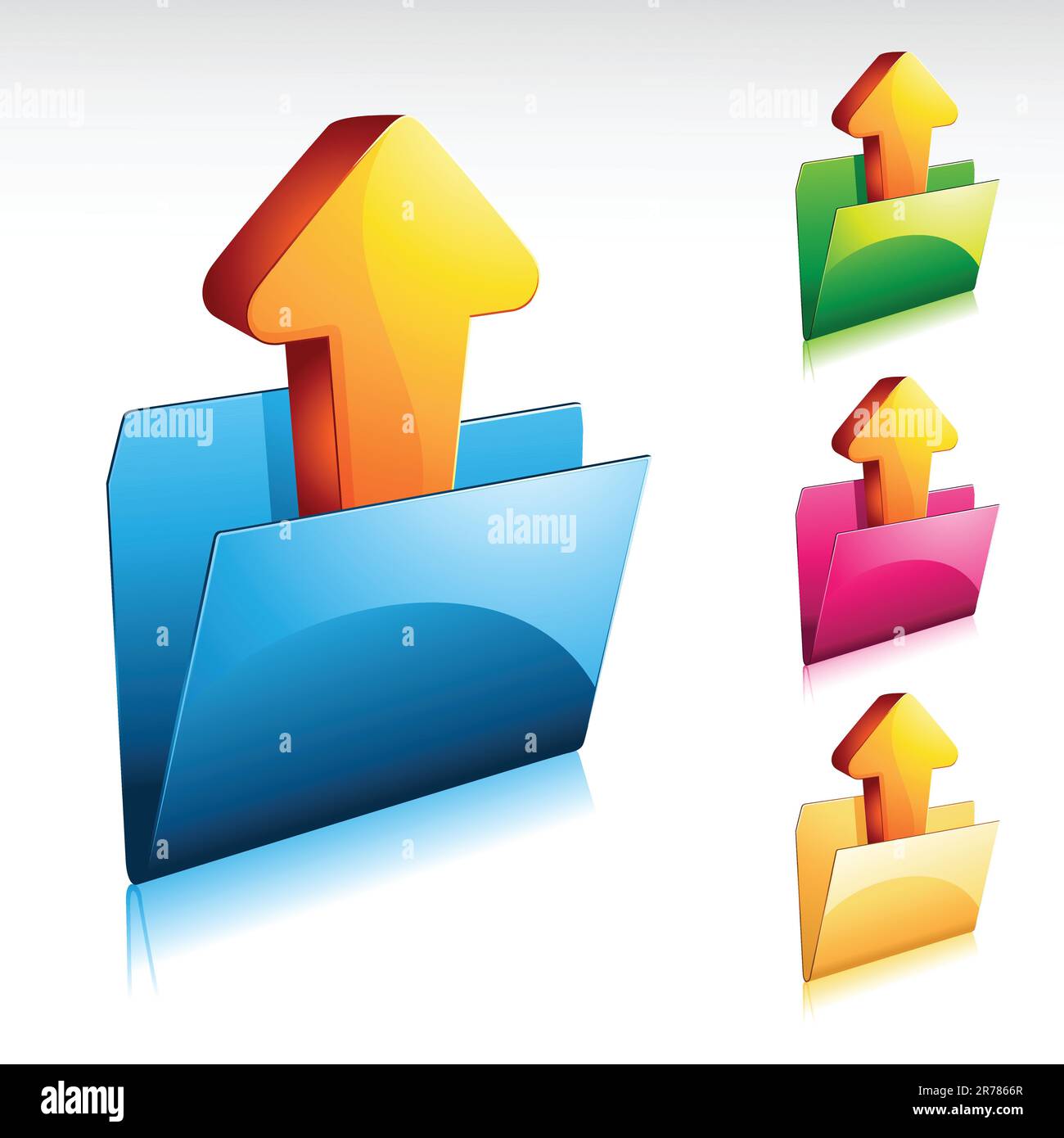 Computer folder icon color hi-res stock photography and images - Alamy