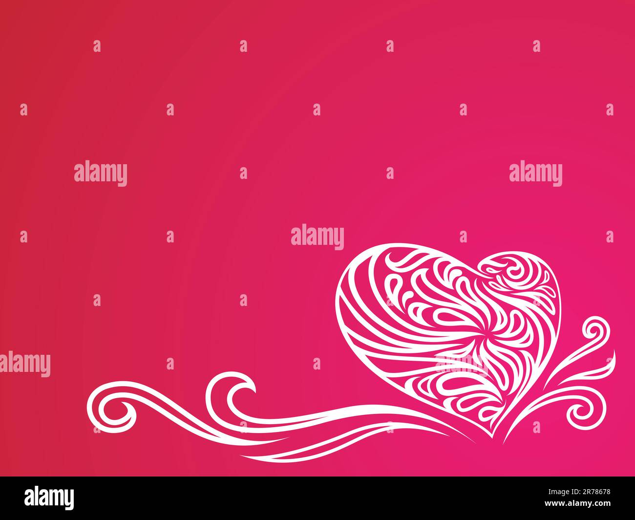 A white curvy heart ornament Stock Vector Image & Art - Alamy