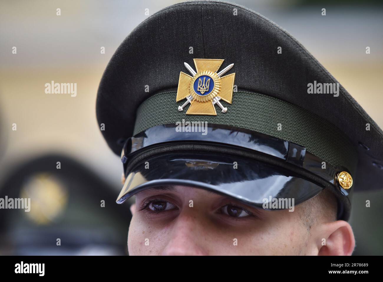 June 10, 2023, Lviv, Ukraine: Cadet seen during the graduation ceremony ...