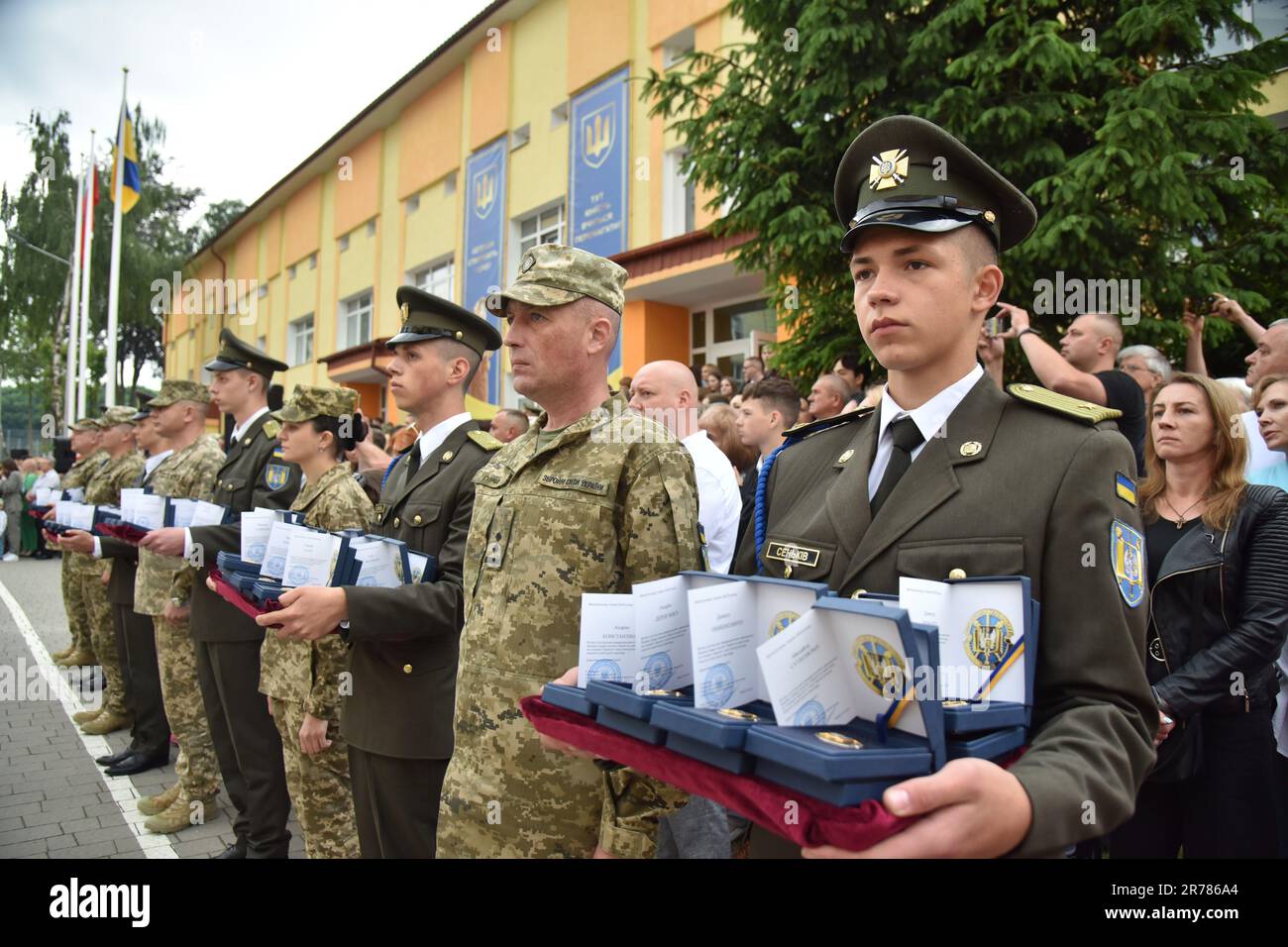 June 10, 2023, Lviv, Ukraine: Cadets seen during the graduation ...