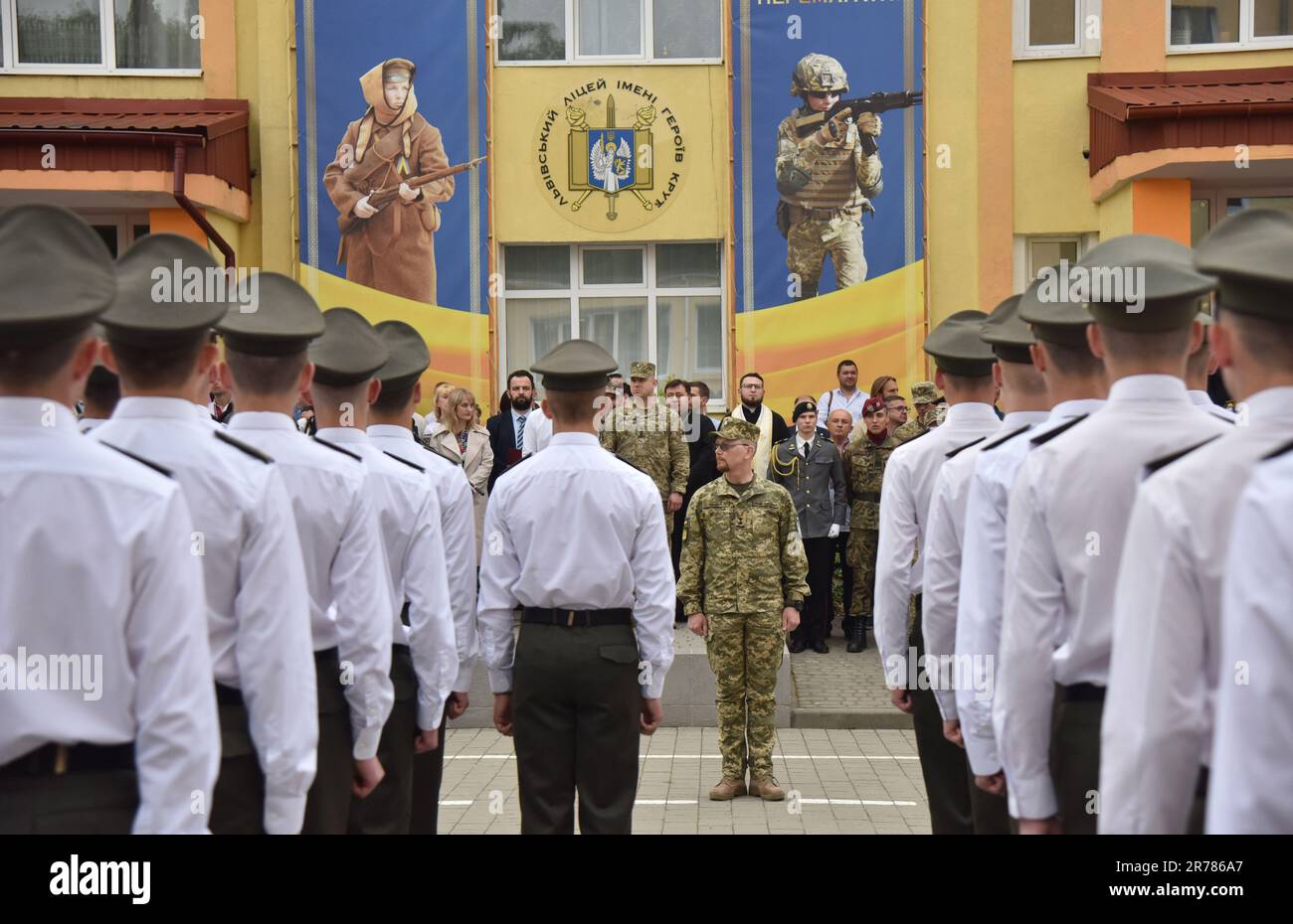 June 10, 2023, Lviv, Ukraine: Cadets seen during the graduation ...
